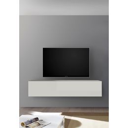 TV-Schrank Lc Schränke Gr. B/H/T: 138 cm x 29 cm x 30 cm, Komplettausführung, grau (kreidegrau gesso) Hängeschrank TV-Sideboard TV-Sideboards