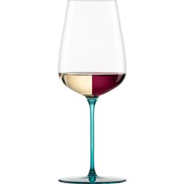 Weinglas Eisch "INSPIRE SENSISPLUS, Made in Germany" Trinkgefäße Gr. Ø 9,1 cm x 23,7 cm, 580 ml, 2 tlg., blau (aqua) Weingläser und Dekanter