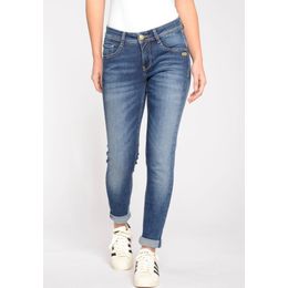 Relax-fit-Jeans Gang "94AMELIE RELAXED" Gr. 27, N-Gr, blau (midblue vintage) Damen Jeans Weite