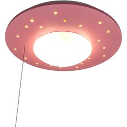 Deckenleuchte Niermann "Starlight, Pastellrosé" Lampen Gr. Ø 54 cm Höhe: 11 cm, rosa Kinder Kinderlampe Kinderzimmerleuchten