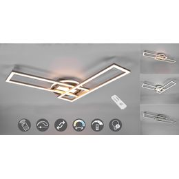 LED Deckenleuchte Trio LEUCHTEN "Twister" Lampen Gr. Höhe: 8,5 cm, grau (nickel) LED Deckenlampen