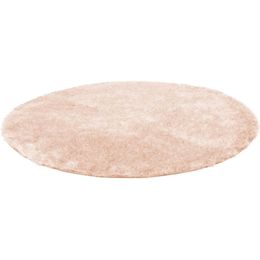 Hochflor-Teppich Calo-deluxe "Masada 900" Teppiche Gr. Ø 160 cm, 40 mm, 1 St., rosa Esszimmerteppiche