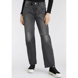 Levi's Weite Jeans LEVI'S "90'S 501" Gr. 26, Länge 30, grau (dark grey used) Damen Jeans Weite