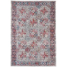Teppich CarpetFine "Mahal" Teppiche Gr. B/L: 200 cm x 290 cm, 3 mm, 1 St., grau (hellgrau) Orientalische Muster