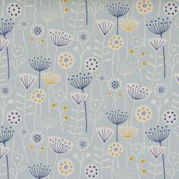 OTTO Stoff Fryett`s Englischer Dekostoff Baumwollstoff Blumen abstrakt mint 138cm, blau