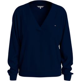 Langarmshirt Tommy Hilfiger Underwear "LS TOP" Gr. XS (34), blau (desert sky) Damen Shirts V-Shirts