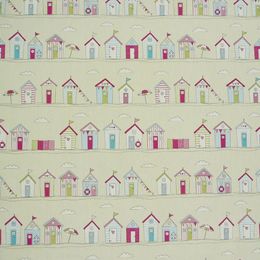 OTTO Stoff Clarke & Clarke Baumwollstoff Dekostoff Stoff Strandhäuser vanille, beige