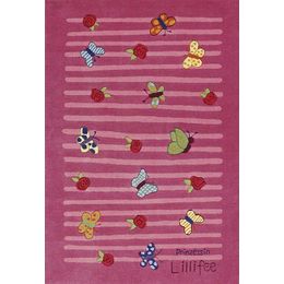 Kinderteppich Prinzessin Lillifee "LI-2099-01" Teppiche Gr. B/L: 70 cm x 140 cm, 10 mm, 1 St., rosa Kinder Kinderzimmerteppiche