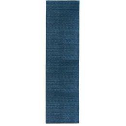 Läufer morgenland "GABBEH FEIN UNI" Teppiche Gr. B/L: 80 cm x 200 cm, 18 mm, 1 St., blau Teppichläufer