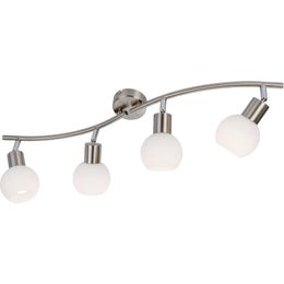 LED Deckenstrahler Nino Leuchten "LOXY" Lampen Gr. 4 flammig, weiß (nickelfarben, weiß) LED Deckenspots