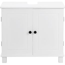 Waschbeckenunterschrank Welltime "Lucca Badschrank Badezimmerschrank Unterschrank Landhaus" Schränke Gr. B/H/T: 60 cm x 54 cm x 35 cm, 2 St., weiß Bad-Waschbecken-Unterschränke