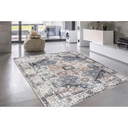 Teppich Home Affaire "Aniela" Teppiche Gr. B/L: 120 cm x 170 cm, 10 mm, 1 St., braun (braun, grau) Baumwollteppiche