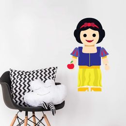 Wandtattoo Wall-Art "Spielfigur Schneewittchen" Wandtattoos Gr. B/H/T: 80 cm x 138 cm x 0,1 cm, -, bunt Wandtattoos Wandsticker