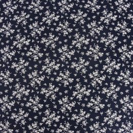OTTO Stoff Baumwollstoff Trachtenstoff Blumen dunkelblau weiß 1,4m Breite
