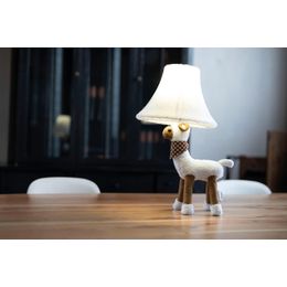 LED Tischleuchte HAPPY LAMPS FOR SMILING EYES "Wolle das Schaf" Lampen Gr. Höhe: 48 cm, bunt (weiß, braun und dunkelrot) LED Tischlampen