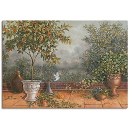 Wandbild Artland "Garten I" Bilder Gr. B/H: 100 cm x 70 cm, Leinwandbild Garten, 1 St., grün Kunstdrucke