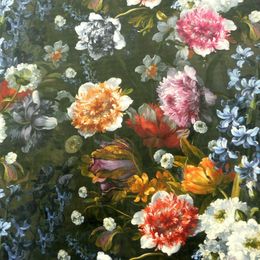 OTTO Stoff Samtstoff Dekostoff Italian Velvet Samt Blumen bunt 1,45m