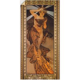 Wandbild Artland "Sterne: Der Morgenstern" Bilder Gr. B/H: 75 cm x 150 cm, Wandaufkleber - Vinyl Frau, 1 St., beige (naturfarben) Kunstdrucke