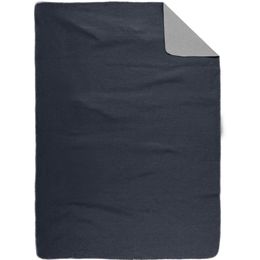 Wohndecke Biberna "Eva" Wohndecken Gr. B/L: 150 cm x 200 cm, blau (marine) Baumwolldecken