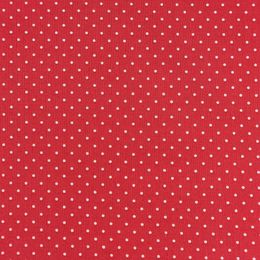 OTTO Stoff Baumwollstoff Trachtenstoff Punkte rot beige Ø1mm 1,4m Breite