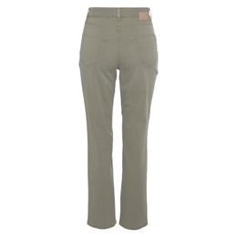 Gerade Jeans MAC "Melanie New" Gr. 44, Länge 30, grün (light khaki) Damen Jeans Röhrenjeans