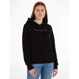 Kapuzensweatshirt Tommy Jeans Gr. XS (34), schwarz (black) Damen Sweatshirts