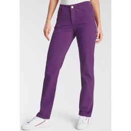 Stretch-Jeans MAC "Dream" Gr. 32, Länge 30, lila (purple magic) Damen Jeans Röhrenjeans