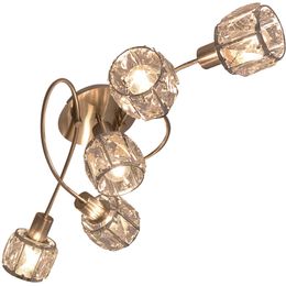 Näve LED Deckenleuchte NÄVE "Josefa" Lampen Gr. 5 flammig, Höhe: 21 cm, grau (stahlgrau) LED Deckenlampen