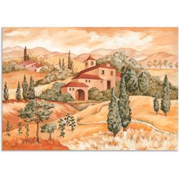 Wandbild Artland "Landschaft IV" Bilder Gr. B/H: 100 cm x 70 cm, Alu-Dibond-Druck Europa, 1 St., beige (naturfarben) Kunstdrucke