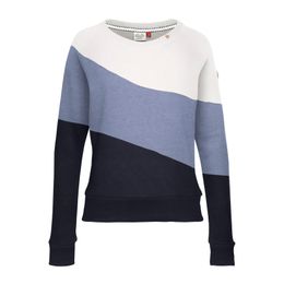 Sweater Ragwear "JOHANKA BLOCK" Gr. XL (42), bunt (stone blue) Damen Sweatshirts