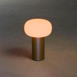 LED Tischleuchte Konstsmide "Antibes" Lampen Gr. Ø 13 cm Höhe: 19 cm, braun (rost) LED Tischlampen
