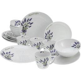 Kombiservice Creatable "Home Lavendel" Geschirr-Sets Gr. 16 tlg., lila (lavendel) Geschirr-Sets für 4 Personen