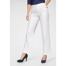 Bequeme Jeans MAC "Gracia" Gr. 34, Länge 34, weiß (white denim) Damen Jeans