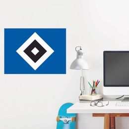 Wandtattoo Wall-Art "Hamburger SV Logo HSV" Wandtattoos Gr. B/H/T: 100 cm x 74 cm x 0,1 cm, blau Wandtattoos Wandsticker