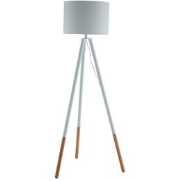 Stehlampe Salesfever "Uldis" Lampen Gr. 1 flammig, Ø 42 cm Höhe: 154 cm, weiß (weiß, natur) Standleuchten