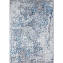 Teppich Home Affaire "Mülenen" Teppiche Gr. B/L: 160 cm x 230 cm, 10 mm, 1 St., grau (grau, blau) Esszimmerteppiche