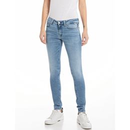 5-Pocket-Jeans Replay "NEW LUZ" Gr. 30, Länge 32, blau (light blue c103) Damen Jeans Röhrenjeans