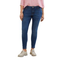 Skinny-fit-Jeans Tom Tailor PLUS Gr. 50, N-Gr, blau (mid stone wash denim) Damen Jeans Röhrenjeans
