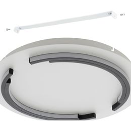 Deckenleuchte Eglo "ZAMPOTE" Lampen Gr. Ø 42,00 cm Höhe: 5,00 cm, schwarz-weiß (weiß, schwarz) LED Deckenlampen