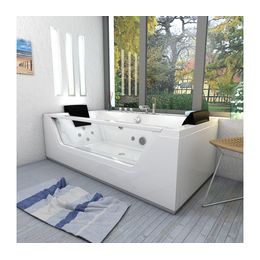 AcquaVapore Whirlpool-Badewanne Whirlpool mit Reinigungsfunktion Pool Badewanne Wanne W83R-TH-A-SC