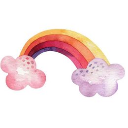 Wandtattoo Wall-Art "Bunter Regenbogen Wolken" Wandtattoos Gr. B/H/T: 120 cm x 66 cm x 0,1 cm, Bunter Regenbogen Wolken, bunt (mehrfarbig) Wandtattoos Wandsticker