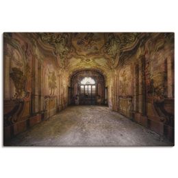Wandbild Artland "Lost Place - Villa verlassene Orte" Bilder Gr. B/H: 90 cm x 60 cm, Leinwandbild Gebäude Querformat, 1 St., bunt Kunstdrucke