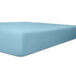 Spannbettlaken kneer "Easy-Stretch Top 40" Laken Gr. B/L: 180-200 cm x 200-220 cm 1 St., Jersey-Elasthan, 40 cm, 180-200 x 200-220 cm, blau Spannbettlaken optimaler Sitz