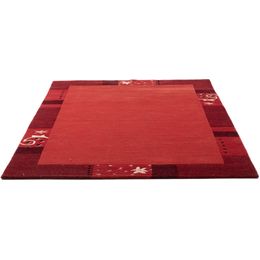 Wollteppich Theko "Royal Ganges" Teppiche Gr. B/L: 90 cm x 160 cm, 13 mm, 1 St., rot Schurwollteppiche