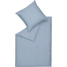 Bettwäsche Esprit "Washed Cotton" Gr. B/L: 155 cm x 220 cm (1 St.), B/L: 80 cm x 80 cm (1 St.), Renforcé, blau Renforcé-Bettwäsche