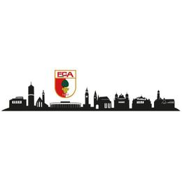 Wandtattoo Wall-Art "FC Augsburg Skyline mit Logo" Wandtattoos Gr. B/H/T: 200 cm x 33 cm x 0,1 cm, bunt (mehrfarbig) Wandtattoos Wandsticker