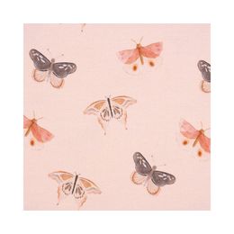 SCHÖNER LEBEN. SCHÖNER LEBEN. Stoff Baumwolljersey Digitaldruck Schmetterlinge rosa grau rot 1