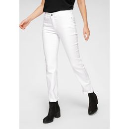 Stretch-Jeans MAC "Dream" Gr. 32, Länge 32, weiß (white denim 01) Damen Jeans Röhrenjeans Bestseller