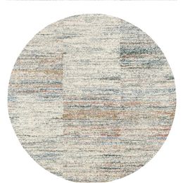 Teppich OCI DIE TEPPICHMARKE "NEW VILLA LINES" Teppiche Gr. Ø 160 cm, 20 mm, 1 St., bunt (creme, multi) Esszimmerteppiche