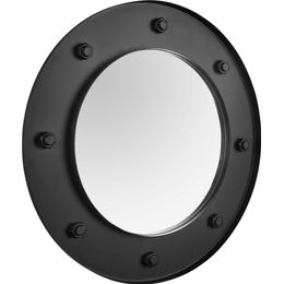 Dekospiegel Mirrors and More "Jessy" Spiegel Gr. T: 2,4 cm Ø 60 cm, dekorative Rahmenoptik, schwarz Dekospiegel